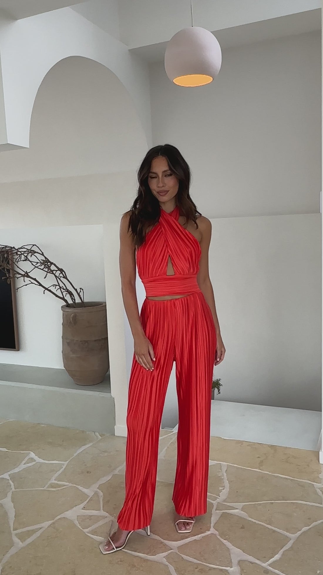 Frances Halter Neck Top - Blood Orange - Buy Women's Tops - Billy J